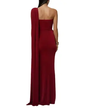JLUXLABEL Golden Veil Maxi Dress - Red