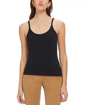 GOLDIE LEWINTER Pointelle Knit Cami - Black
