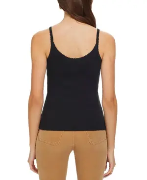 GOLDIE LEWINTER Pointelle Knit Cami - Black