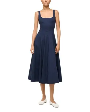Staud The Wells Dress - Navy