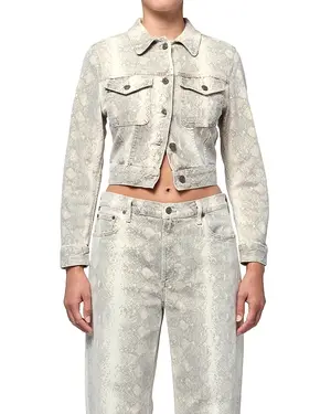 Citizens Of Humanity Charisse Shrunken Denim Jacket - Python