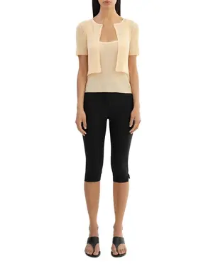 LAMARQUE Metallic Rib Knit Tank