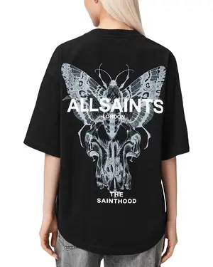 ALLSAINTS Graphic Print Cotton T-shirt - Black