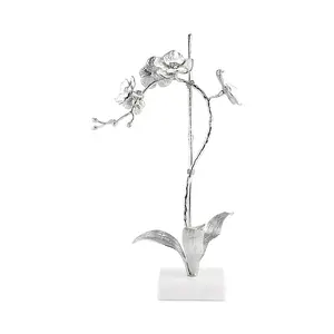 Michael Aram Silver Orchid Stem Sculpture Small - No Color