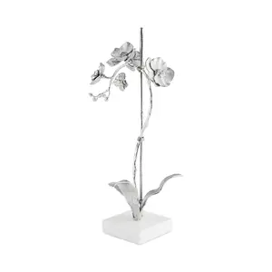 Michael Aram Silver Orchid Stem Sculpture Small