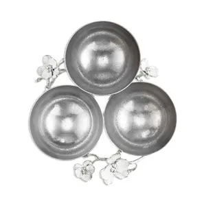 Michael Aram Silver Orchid Triple Bowl