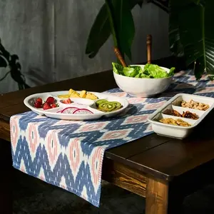 JULISKA Ikat Table Runner, 18 X 90 /pink