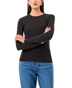 Goldie LeWinter Blaire Pointelle Top - Black
