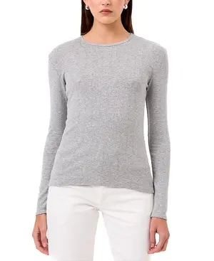 GOLDIE LEWINTER Blaire Pointelle Top - Gray Heather