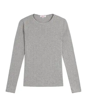 GOLDIE LEWINTER Blaire Pointelle Top - Gray Heather