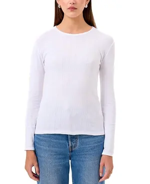 Goldie LeWinter Blaire Pointelle Top - White