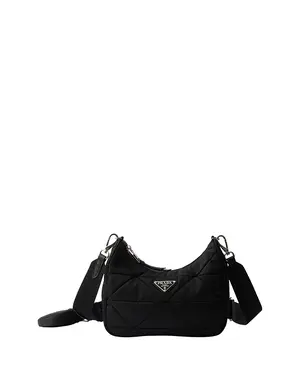 Prada Padded Re-nylon Shoulder Bag - Black
