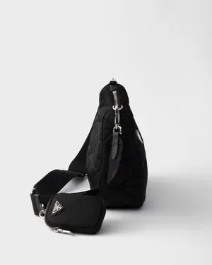 Prada Padded Re-nylon Shoulder Bag - Black