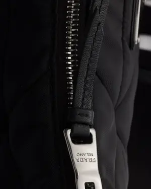 Prada Padded Re-nylon Shoulder Bag - Black