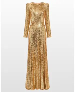 Jenny Packham Dulcet Sequin-embellished Gown - Caramel