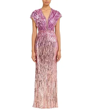 Jenny Packham V Neck Evening Dresses