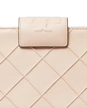 Tory Burch Fleming Mini Leather Chain Wallet - Soft Pink
