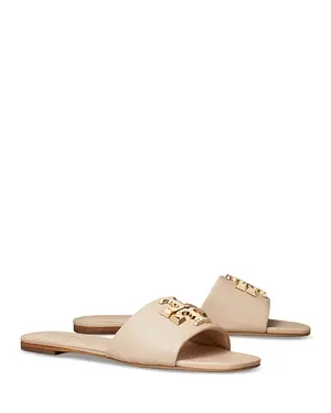 Tory Burch Tory Burch Eleanor Leather Slides Rose Pink