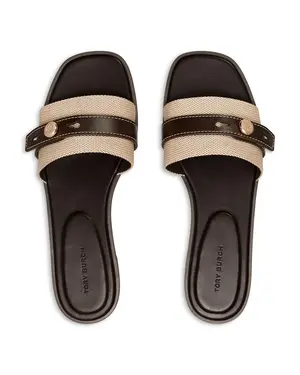 Tory Burch Romy Slides - Natural
