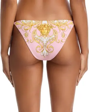 Versace Spring Barocco Side Tie Bikini Bottom