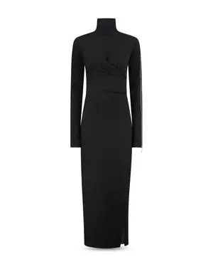 Attico Zip Sleeve Midi Dress