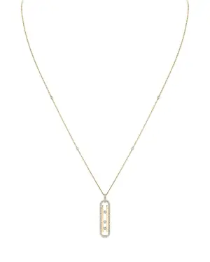 Messika 18k Yellow Diamond Oval Pendant Necklace - Gold