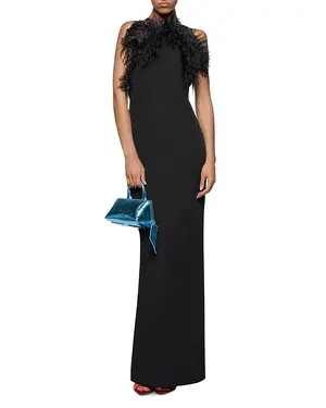 Attico Feathered Evening Dresses