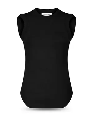 Attico Cotton Tank Top - Washed Black