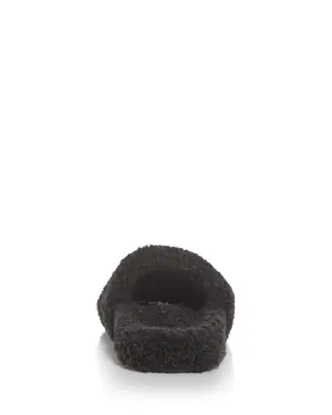 Balenciaga Furry Slide Slippers - Black/multi
