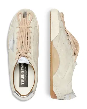 GOLDEN GOOSE True Star Suede Sneakers - Light Grey
