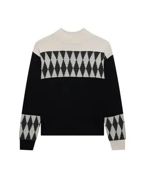 Mint Velvet Cotton-blend Graphic Pullover Sweater
