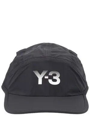 Y - 3 Cap With Logo - Black