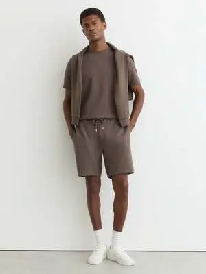 REISS Interlock Drawstring Shorts - Light Brown