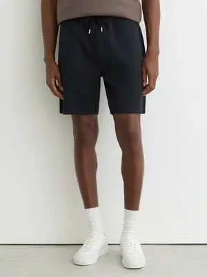 REISS Interlock Drawstring Shorts - Navy