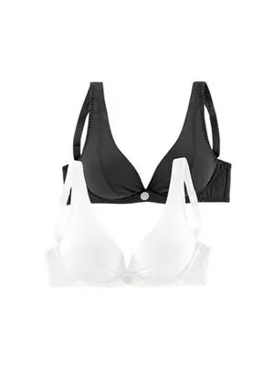 LASCANA 2 Pk Underwire Cleavage Bras