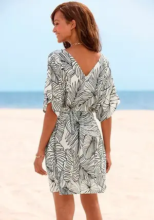LASCANA Palm Print Cover Up