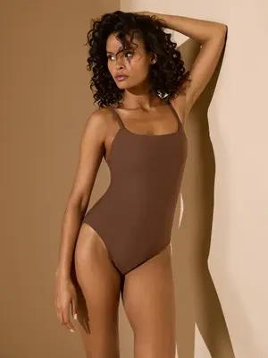STYLEST Sculpting Swim Bodysuit - Cocoa