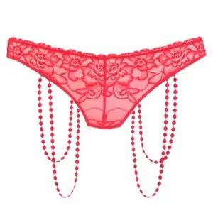 LASCANA Strappy Lace Thong - Red