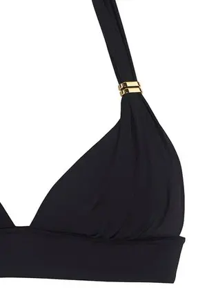 LASCANA Hardware Detail Triangle Bikini Top - Black