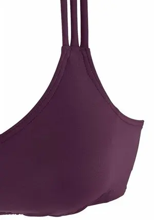 LASCANA Strappy Scoop Bikini Top - Wine