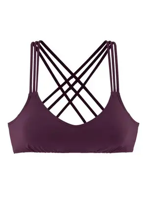 LASCANA Strappy Scoop Bikini Top - Wine