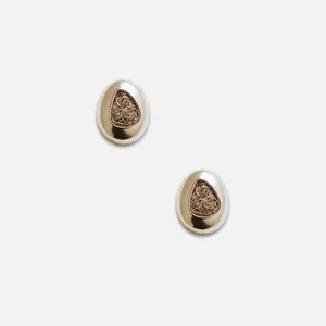 DANIELA MILLAN JEWELRY Grace Oval Stud Earrings - Gold