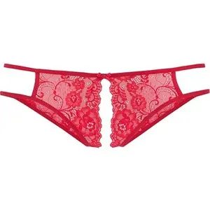 LASCANA Lace Open Brief - Red