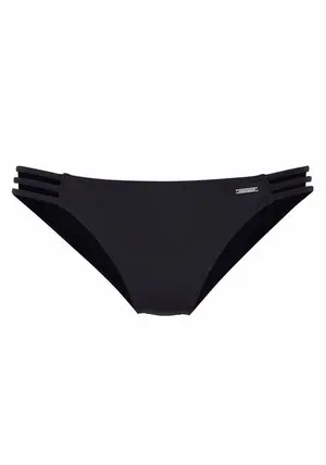 LASCANA Classic Bikini Bottom With Strappy Sides - Black