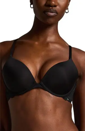 Hunkemoller Angie Padded Underwired Push-up Bra - Black
