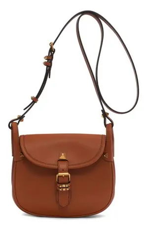 Valentino Garavani Flaneuse Leather Shoulder Bag - Brown
