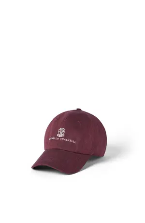 Brunello Cucinelli Chevron Baseball Cap - Cherry