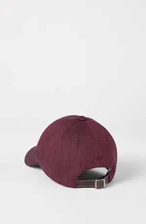 Brunello Cucinelli Chevron Baseball Cap - Cherry