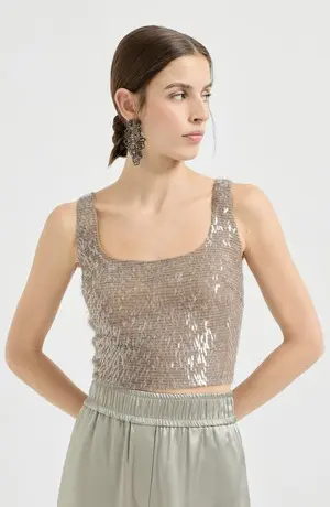 Brunello Cucinelli Zip Up Camis Tanks For Women