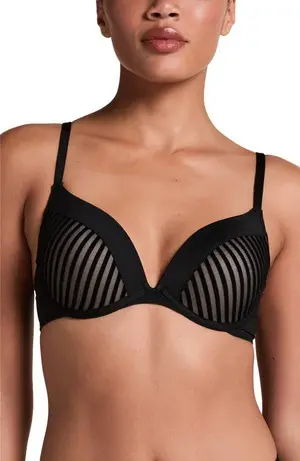 Hunkemoller Pia Padded Underwired Push-up Bra - Black
